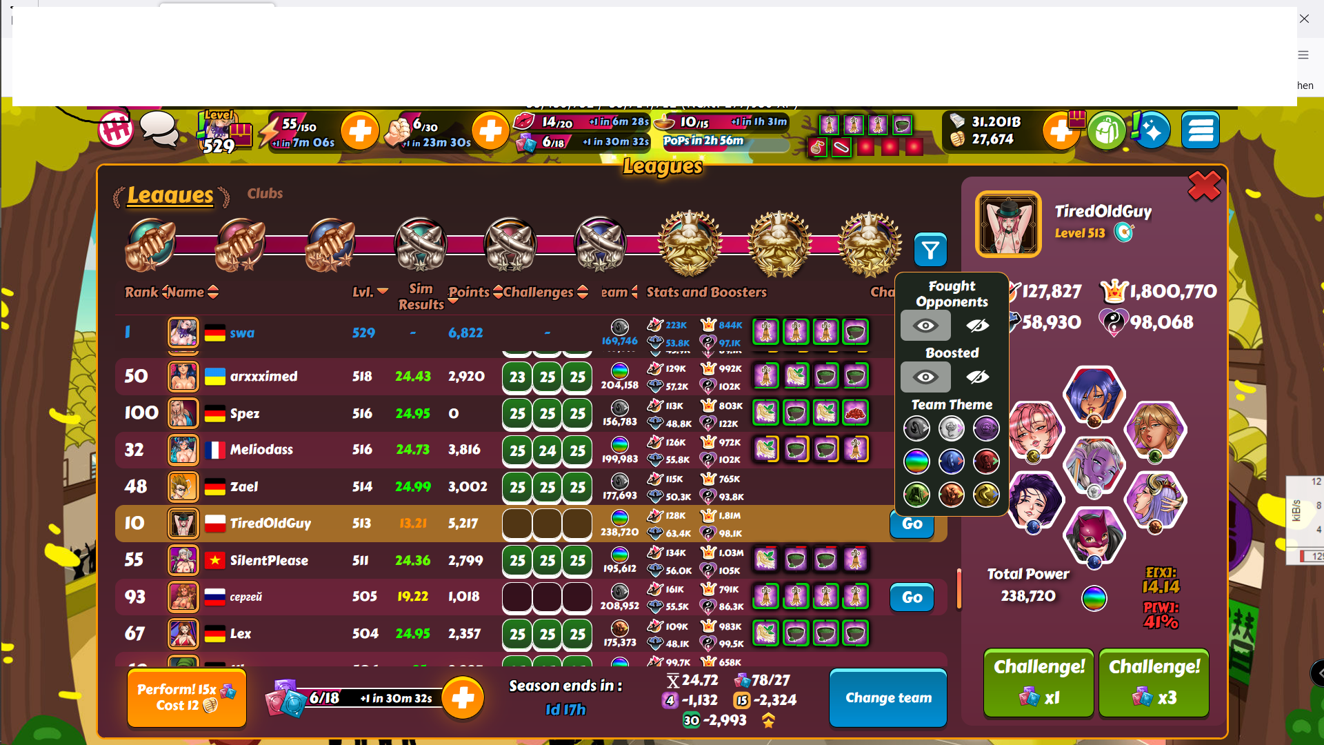 league bug with 1,8 m ego - QA questions answers - Hentai Heroes